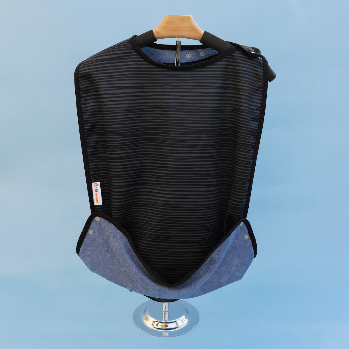 Waterproof Adult Bib with Adjustable Fit & Spill-Catching Pockets